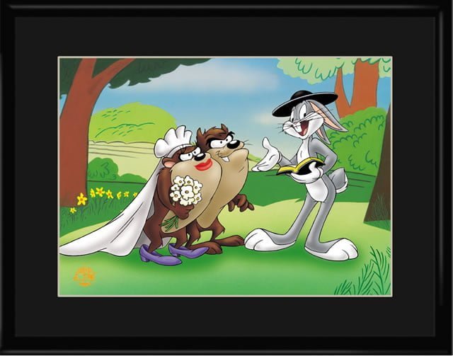 Taz and She-Devil's Wedding Lithograph