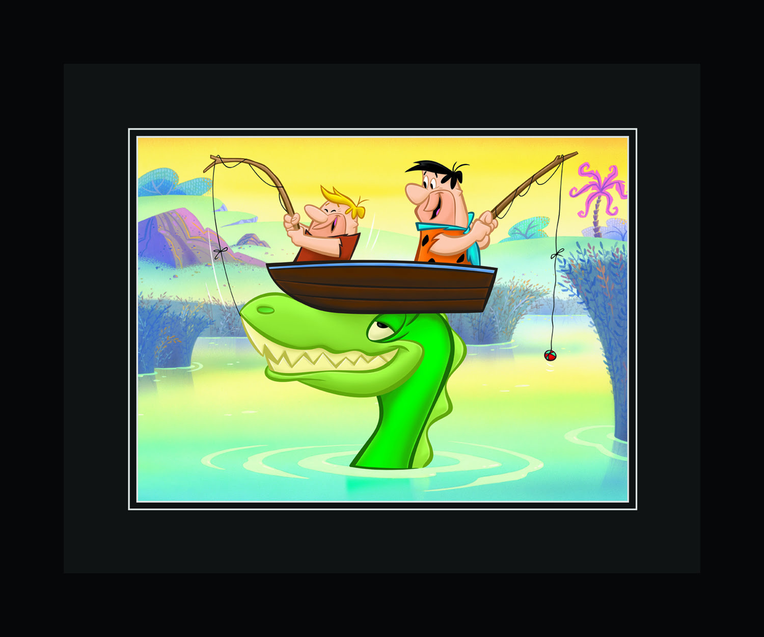 Fred and Barney Fishing Giclee