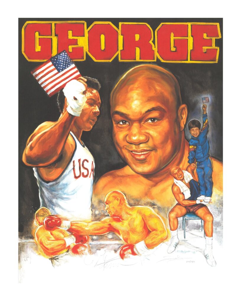 George Forman signed poster - Classic Moments