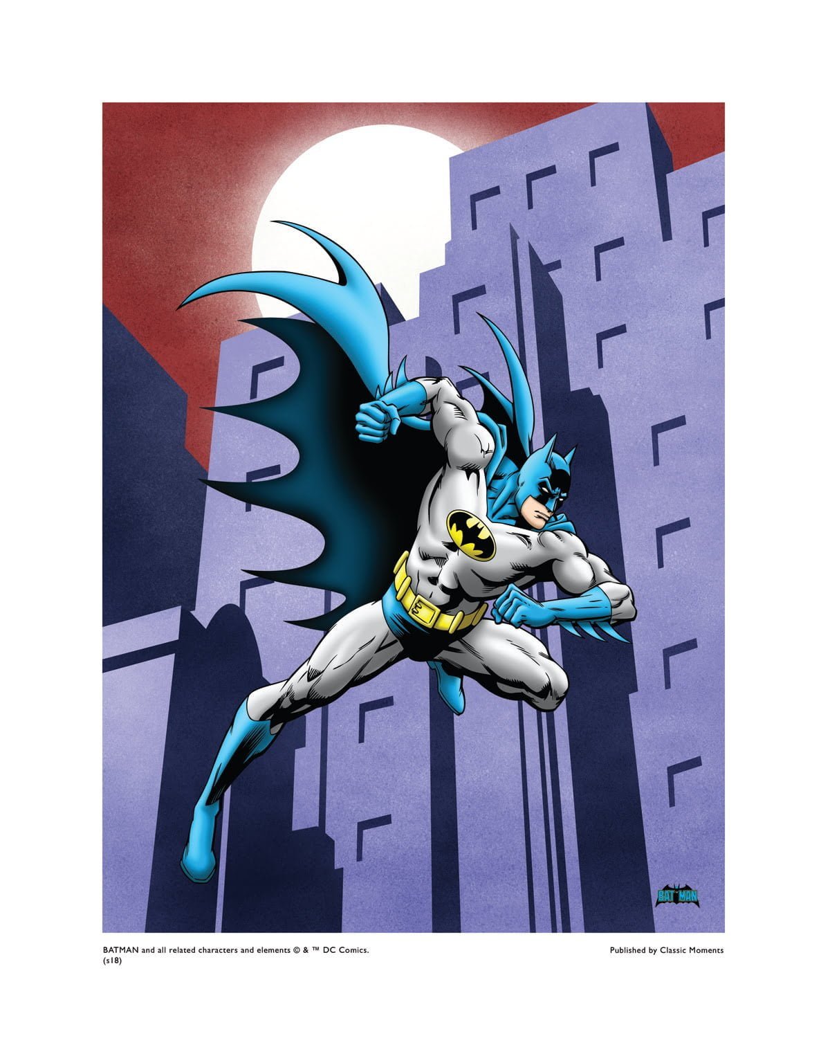 Batman- Running - Fine Art DC Comics Framed Giclee - Classic Moments