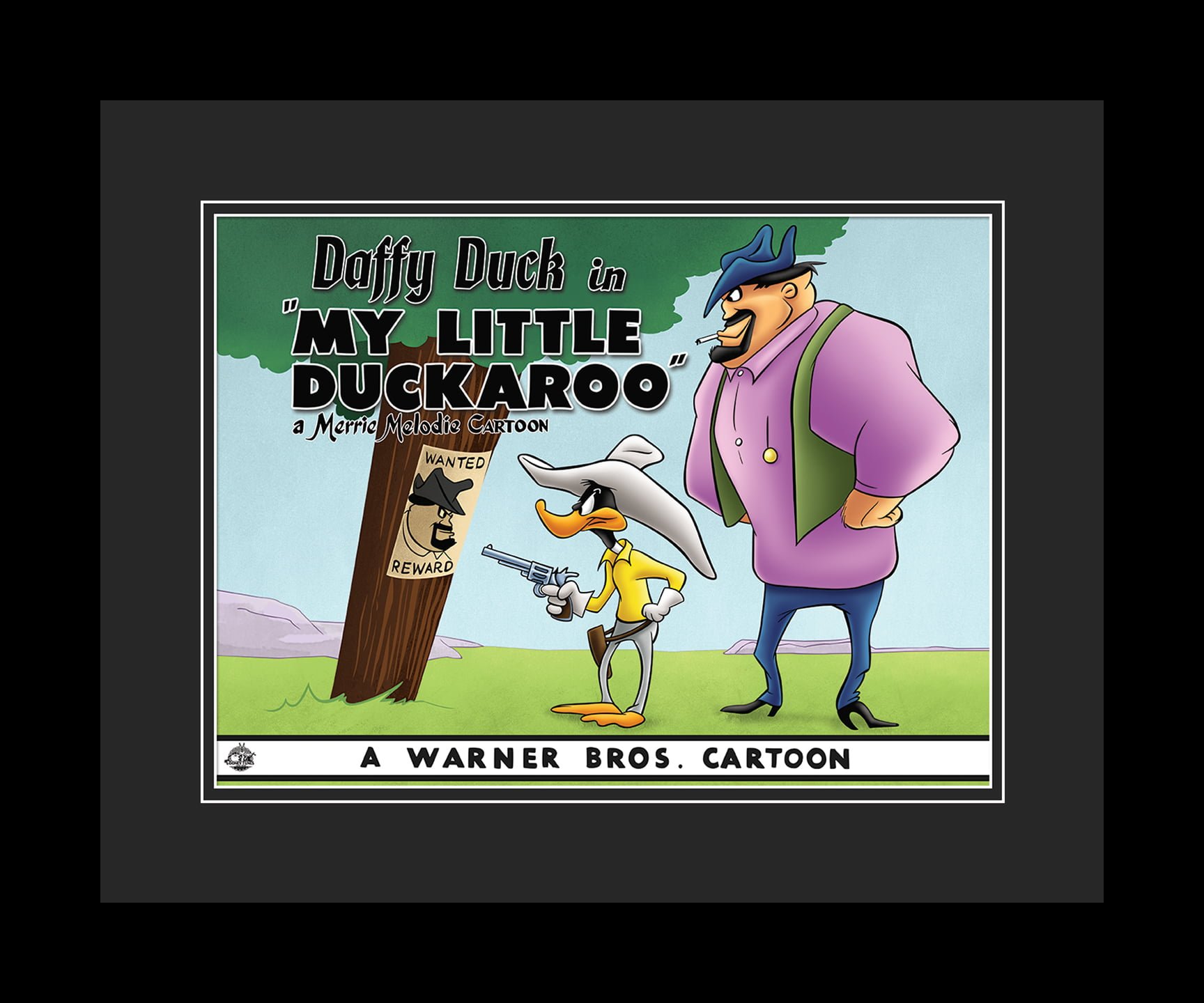 My Little Duckaroo - Daffy Duck and Porky Pig - Lobby Card - Framed ...
