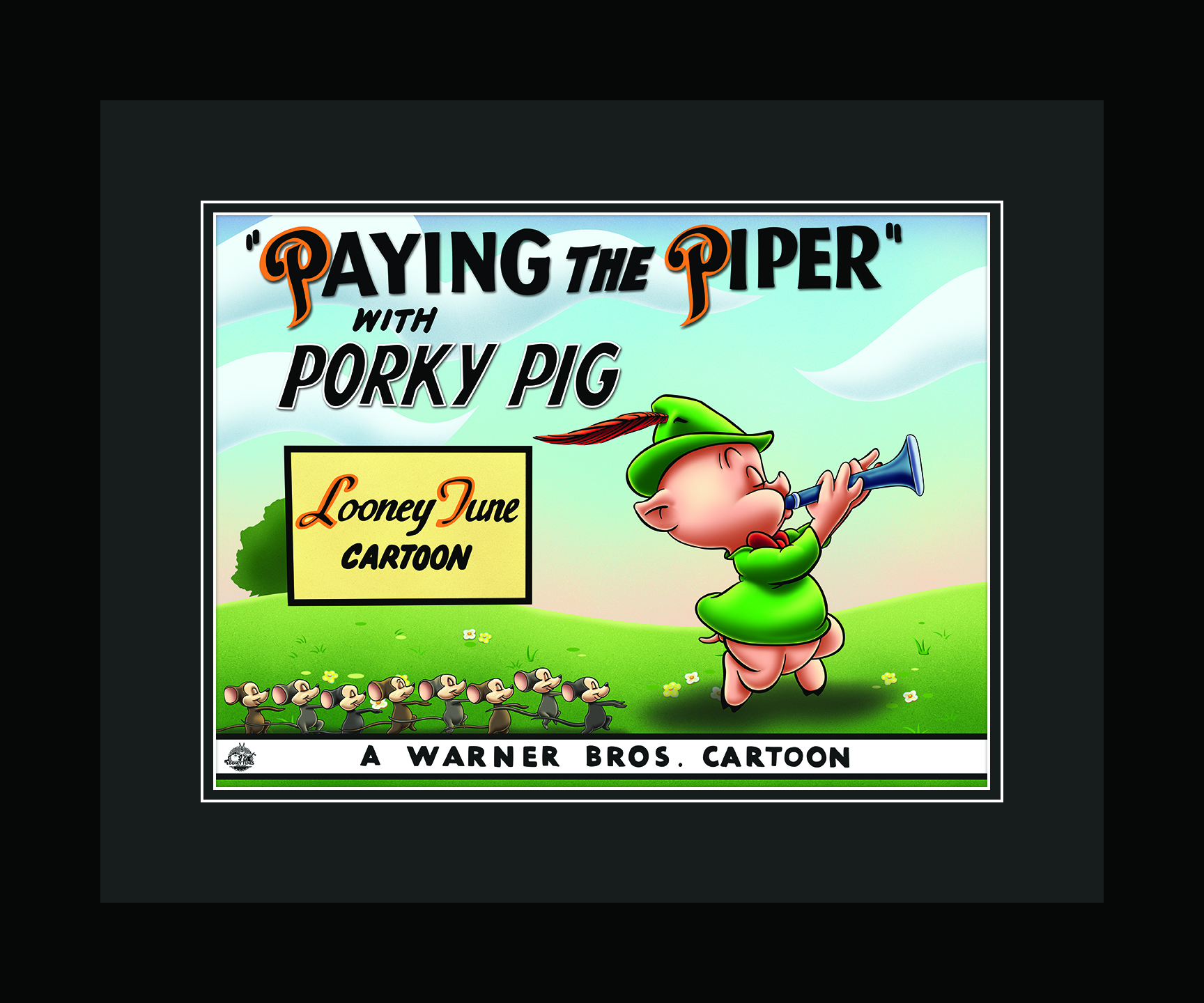 Paying the Piper - Porky Pig - Framed Fine Art Giclee - Classic Moments