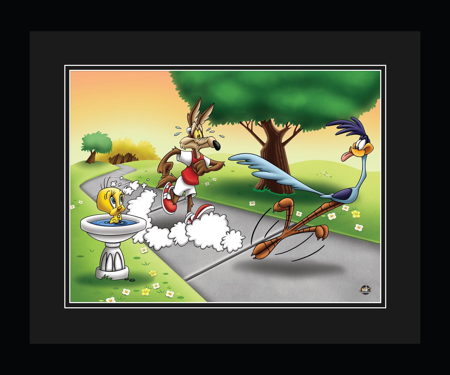 Road Runner and Wile E. Coyote - Framed Fine Art Giclee - Classic Moments