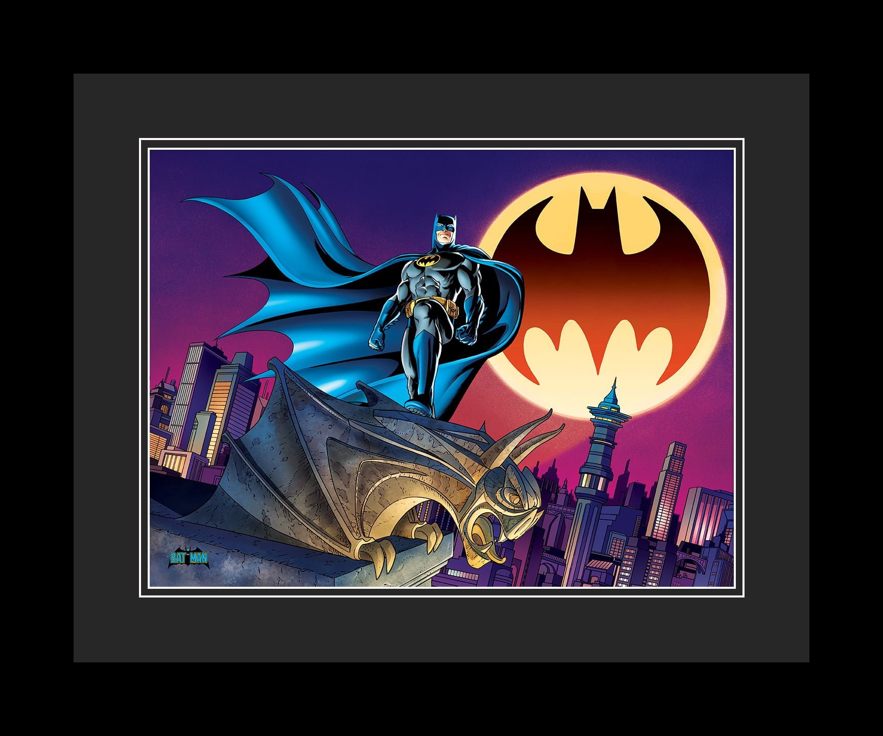 Batman- Bat Signal - DC Comics Framed Fine Art Giclee - Classic Moments