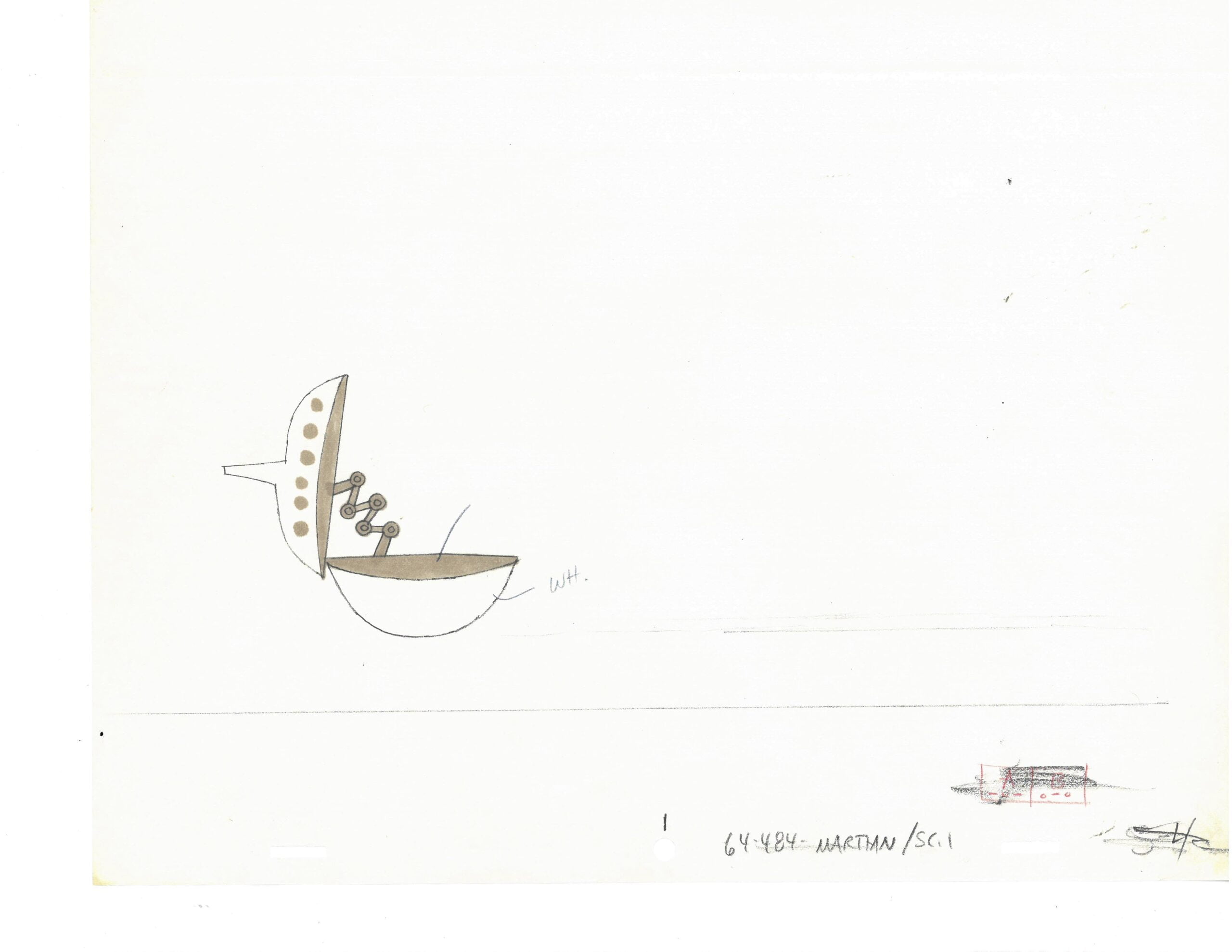 4 Original Production Drawings - Playhouse Productions, Hollywood ...