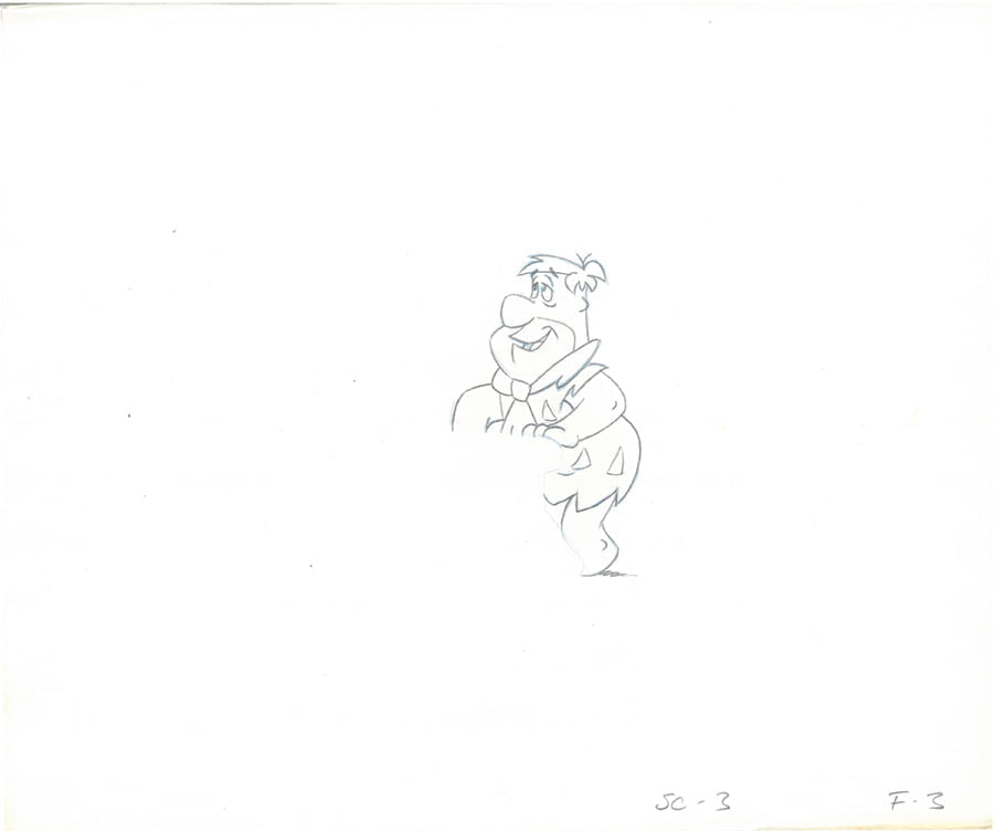 Flintstones - Barney Rubble-Original Production Cel- Framed - Classic ...