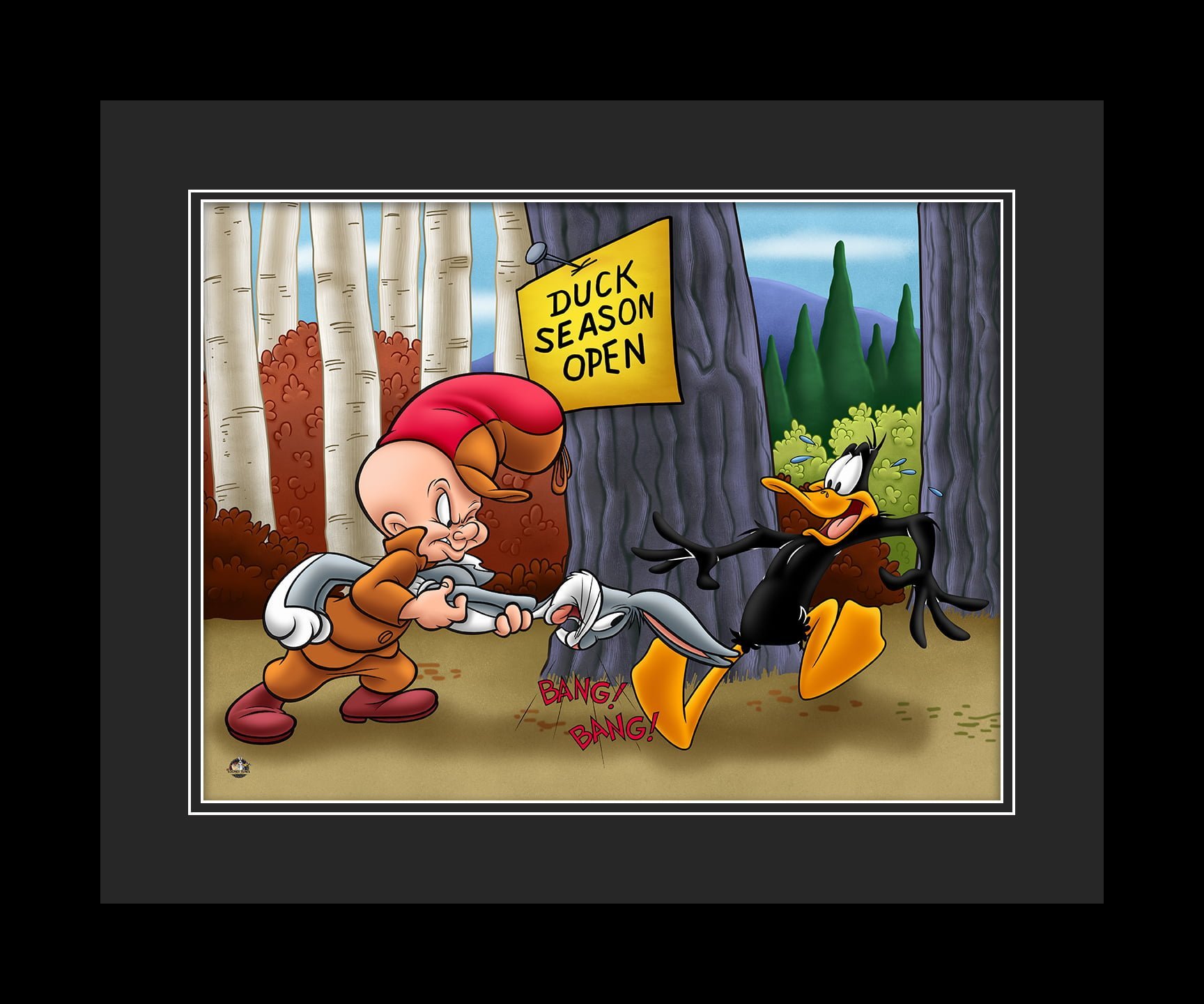 Warner Bros. Duck Season L.E. Fine Art Giclee - Framed - Classic Moments