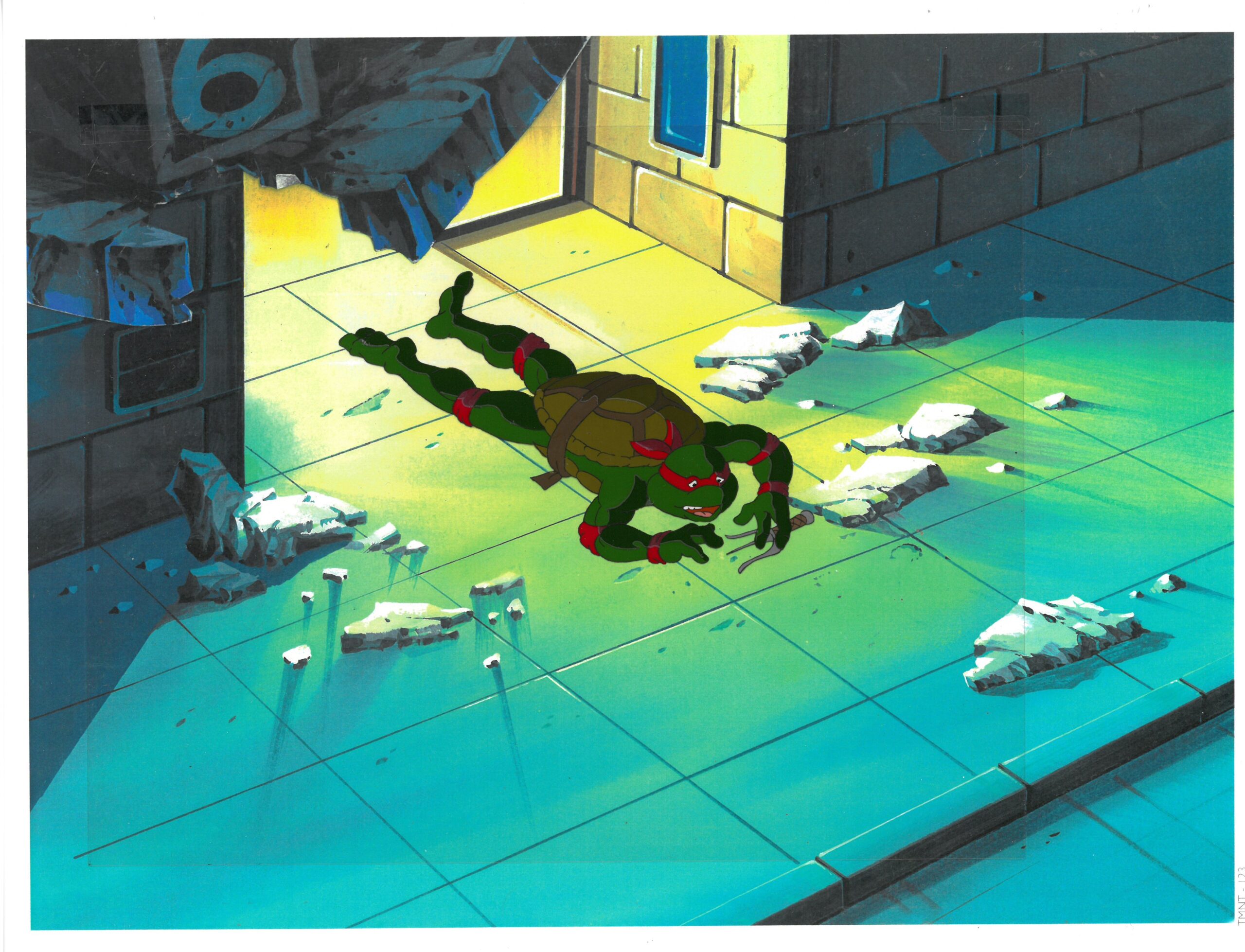 A TMNT Original Production Cel with Raphael - Classic Moments