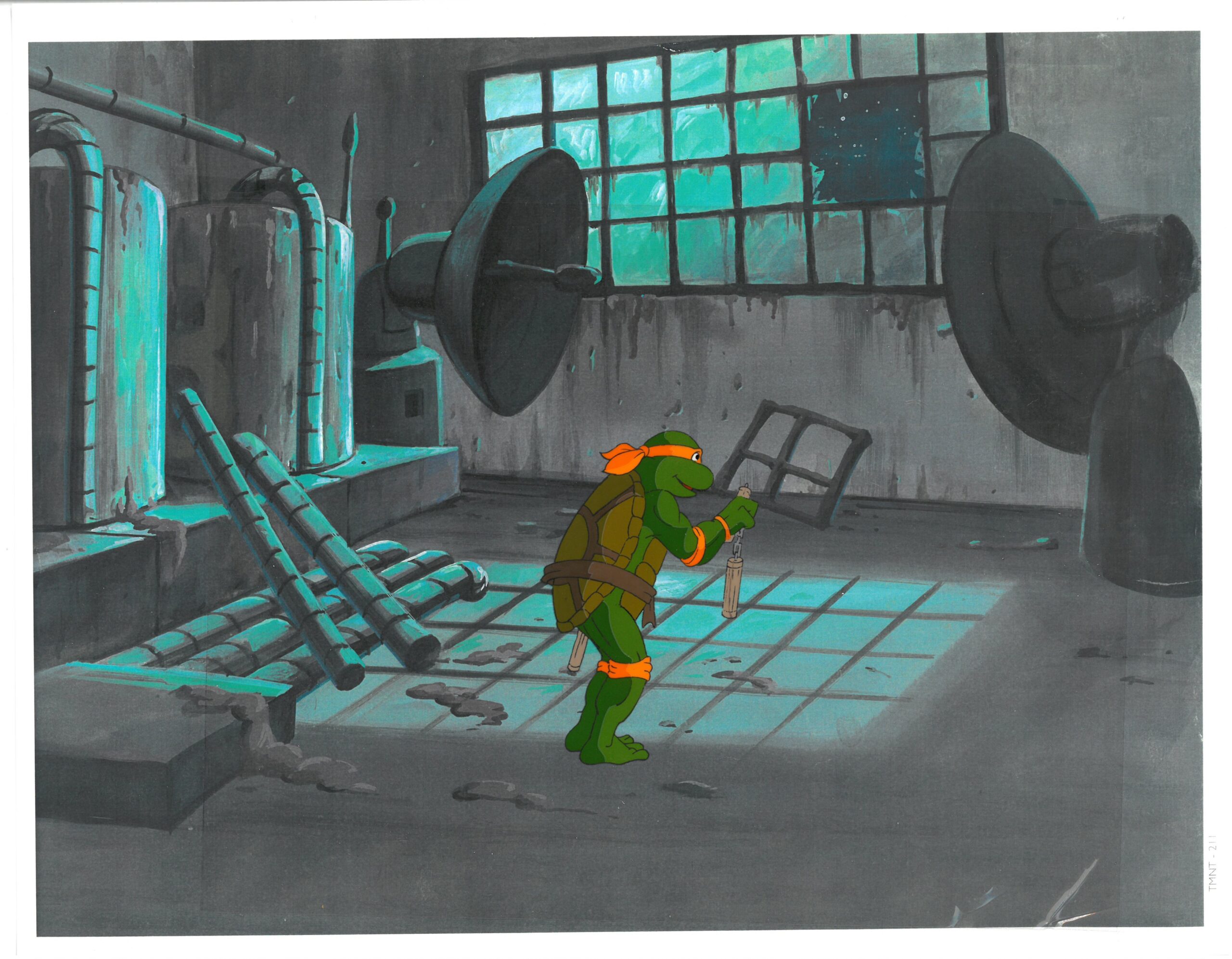 A TMNT Original Production Cel with Michelangelo - Classic Moments