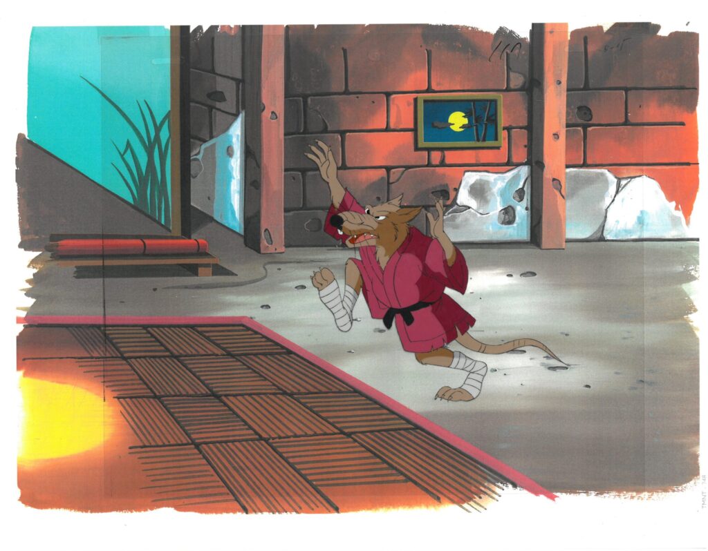 A TMNT Original Production Cel with Splinter - Classic Moments