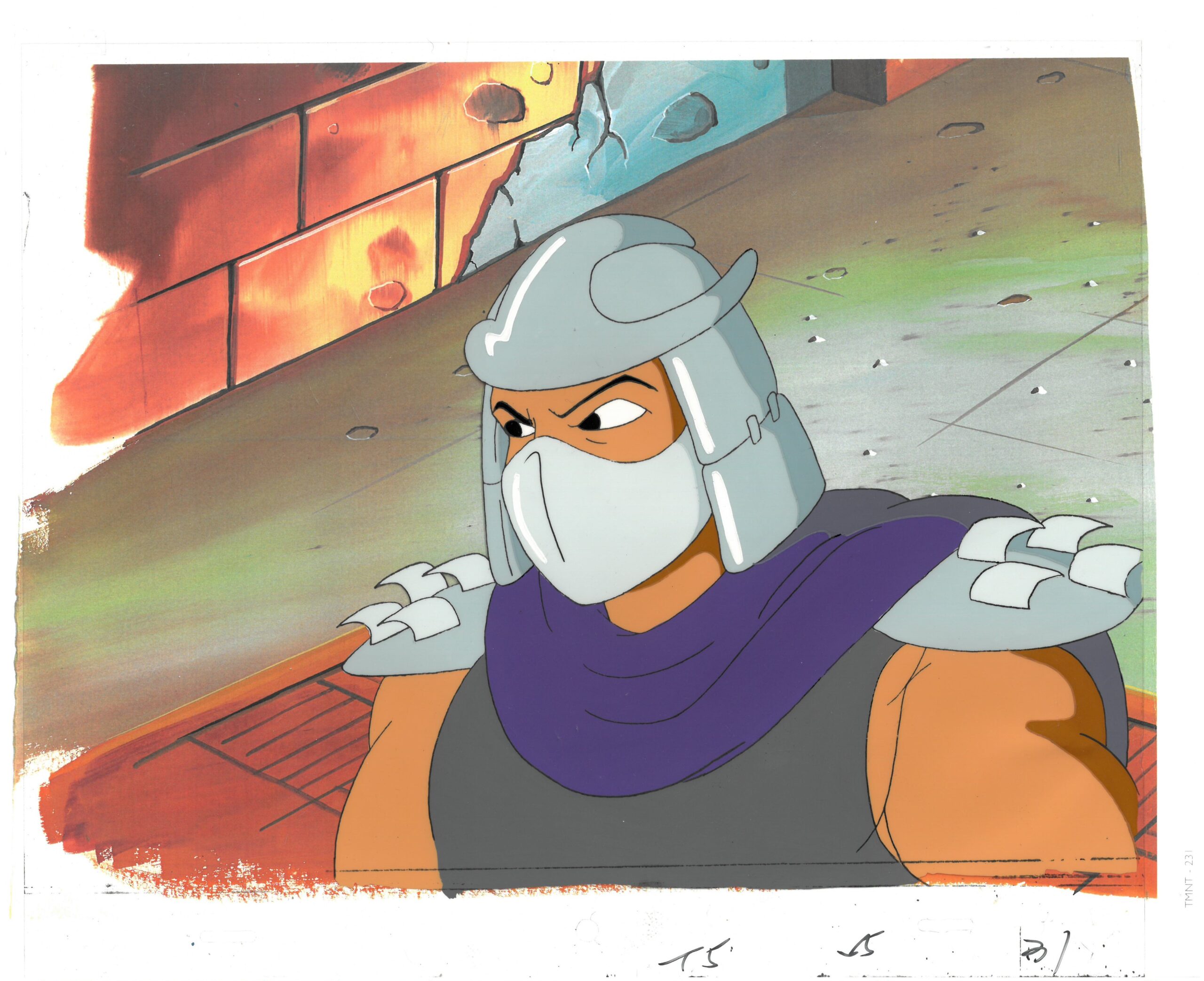A TMNT Original Production Cel with Shredder - Classic Moments