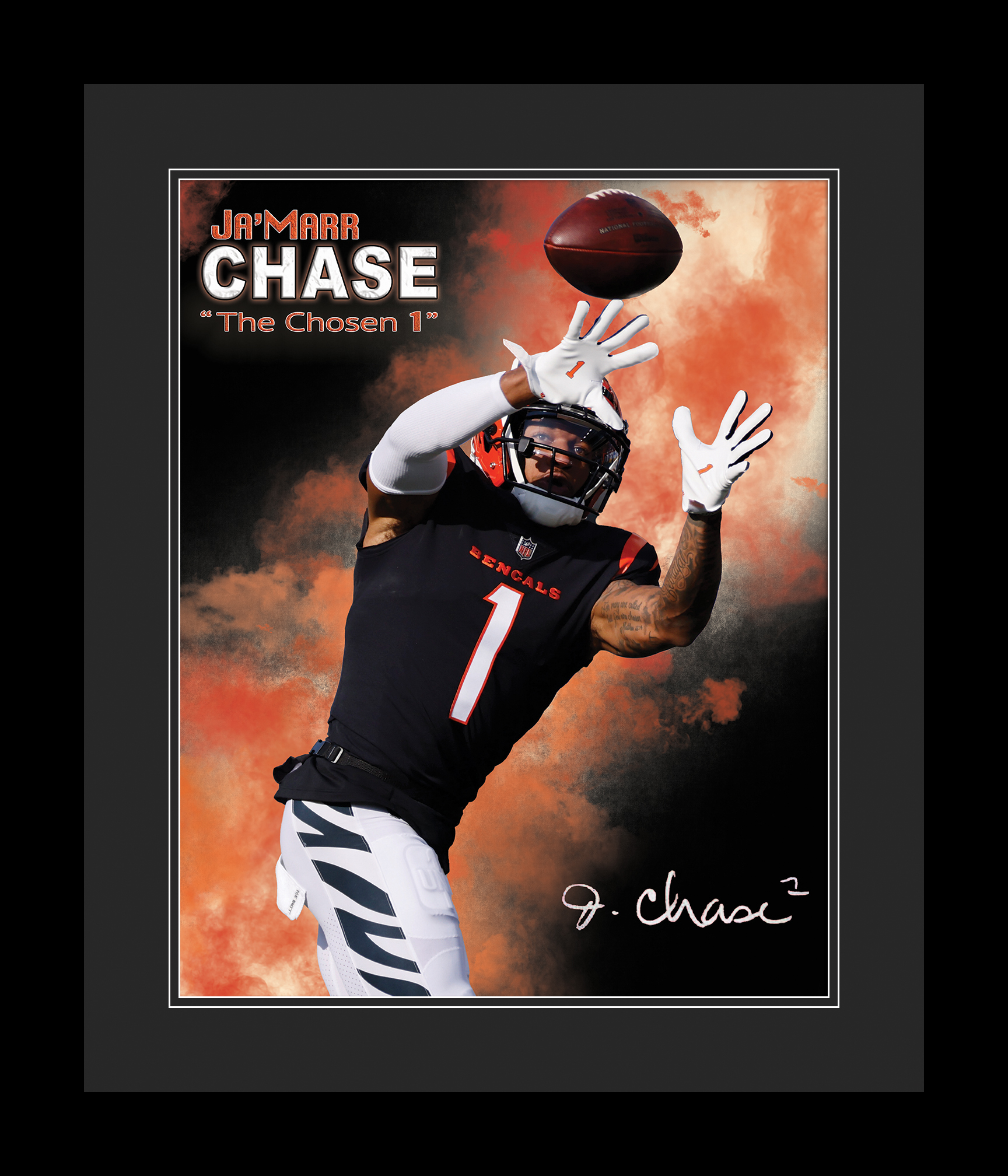 Ja'Marr Chase - Bengals Signed 16x20 Photograph - Classic Moments