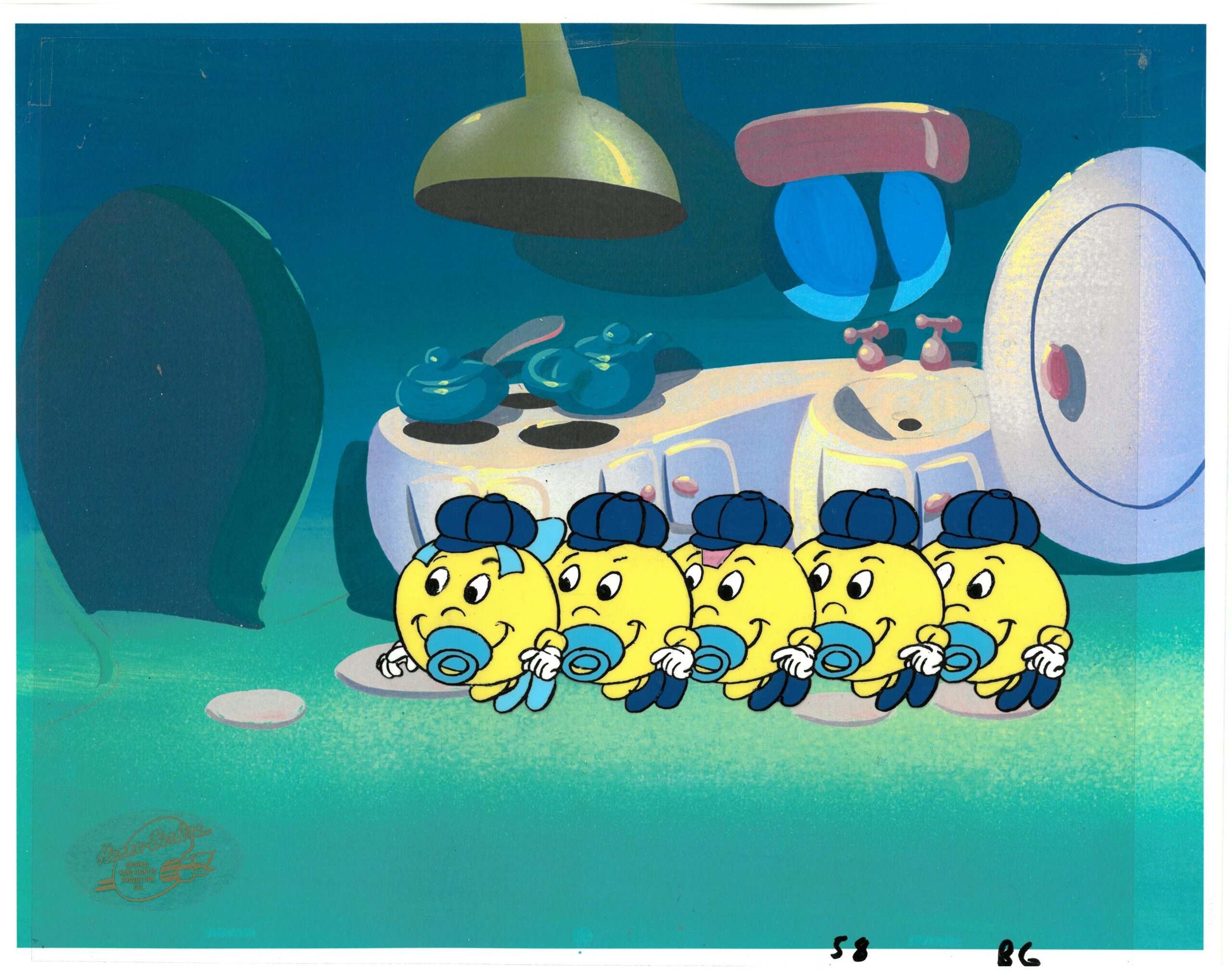 Pac-Man Original Production Cel with Hanna-Barbera Seal- 1982 - Classic ...