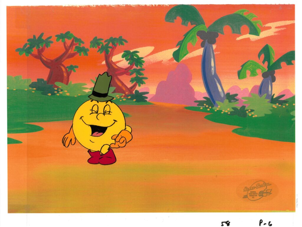 Pac-Man Original Production Cel with Hanna-Barbera Seal- 1982 - Classic ...