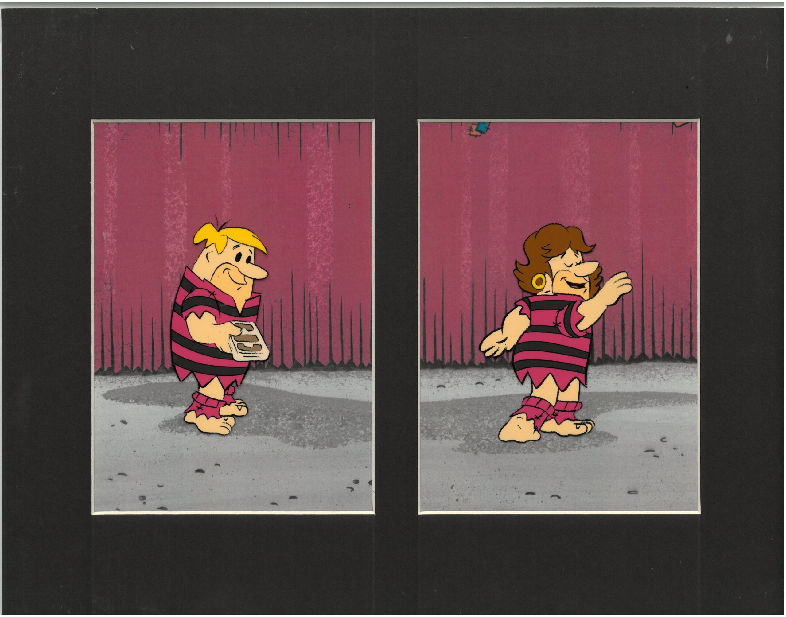 Flintstones - Barney Rubble-Original Production Cels/Drawing - Matted ...