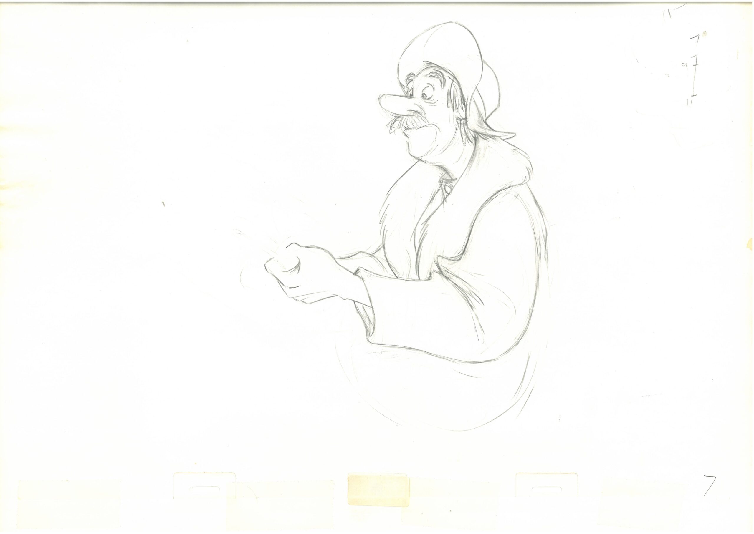 Amos - 2 Original Amos Production Drawings from the Walt Disney 1981 ...