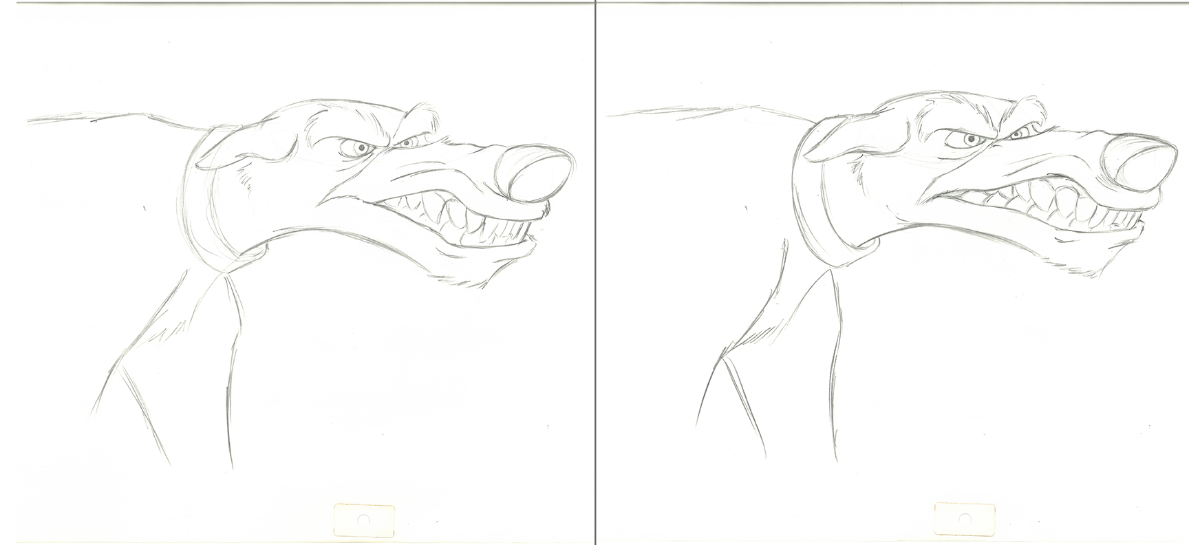 Chief - 2 Original Production Drawings from the Walt Disney 1981 Movie ...