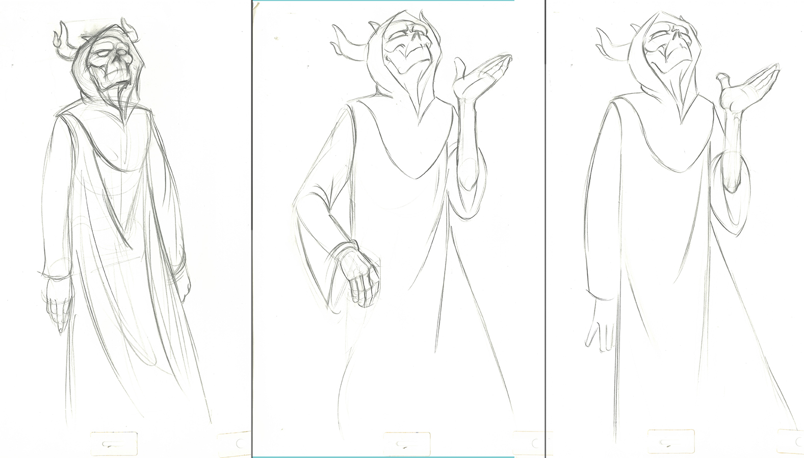Horned King-3 Original Production Disney Drawings from the Black ...