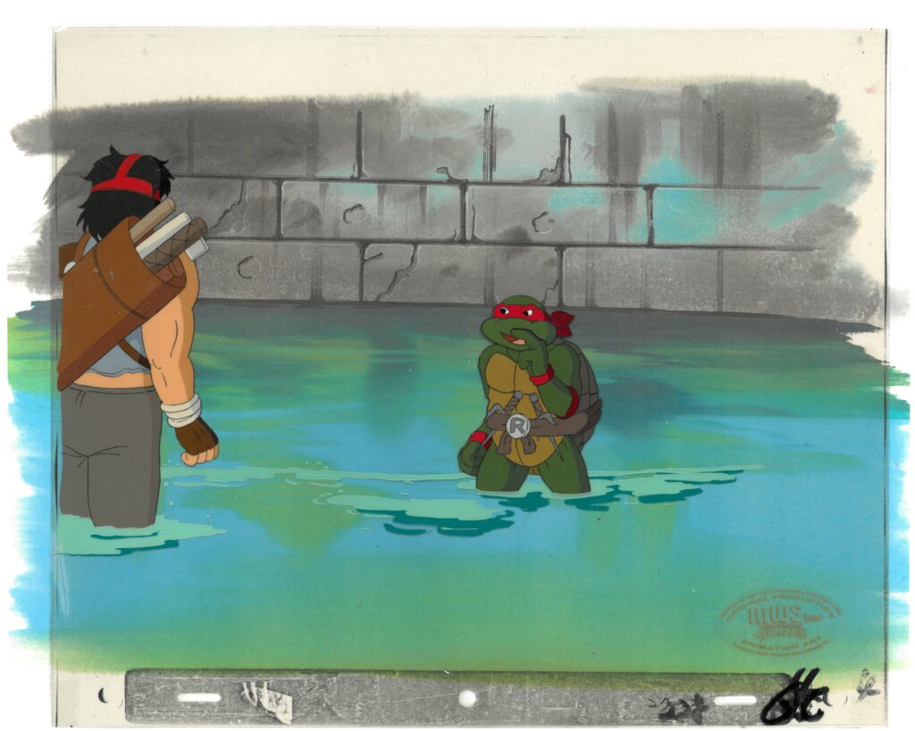 A TMNT Original Multi-Cel Production Set-Up with Casey Jones & Raphael ...