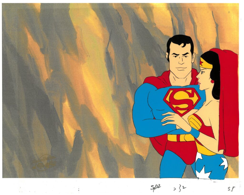 Super Friends Original Production Cel featuring Wonder Woman and ...