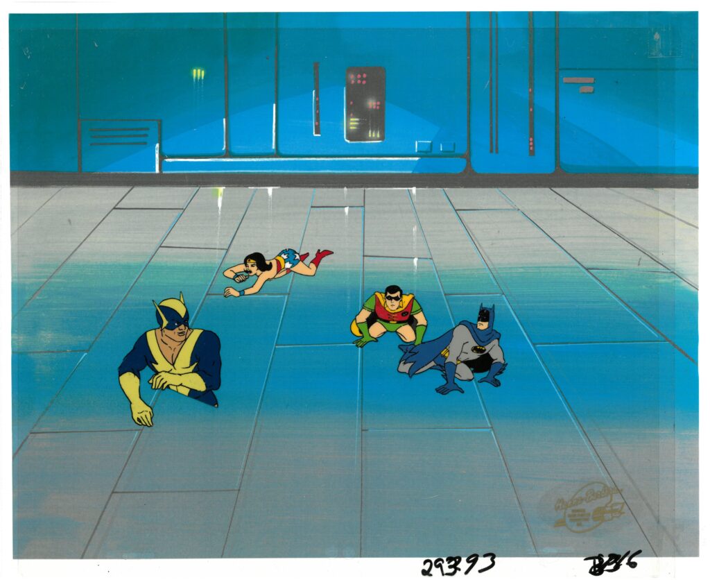 Super Friends Original Production Cel featuring Wonder Woman, Batman ...