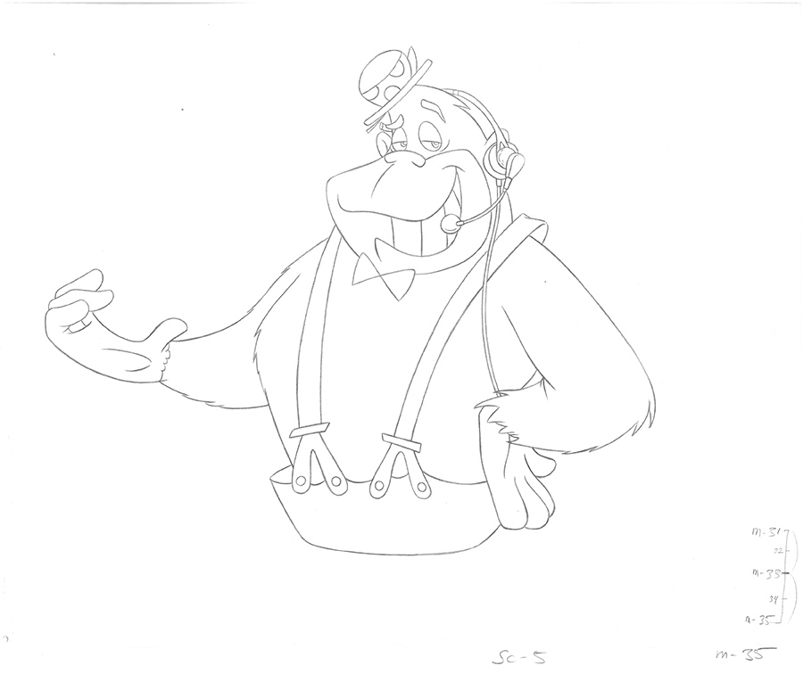 2 Scooby & Magilla Gorilla Original Production Drawings for Purina ...